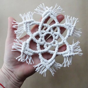 Macrame Tutorial, Macrame Snowflake Pattern, DIY Macrame Christmas Tree ...
