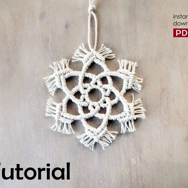 Macrame Snowflake - Etsy