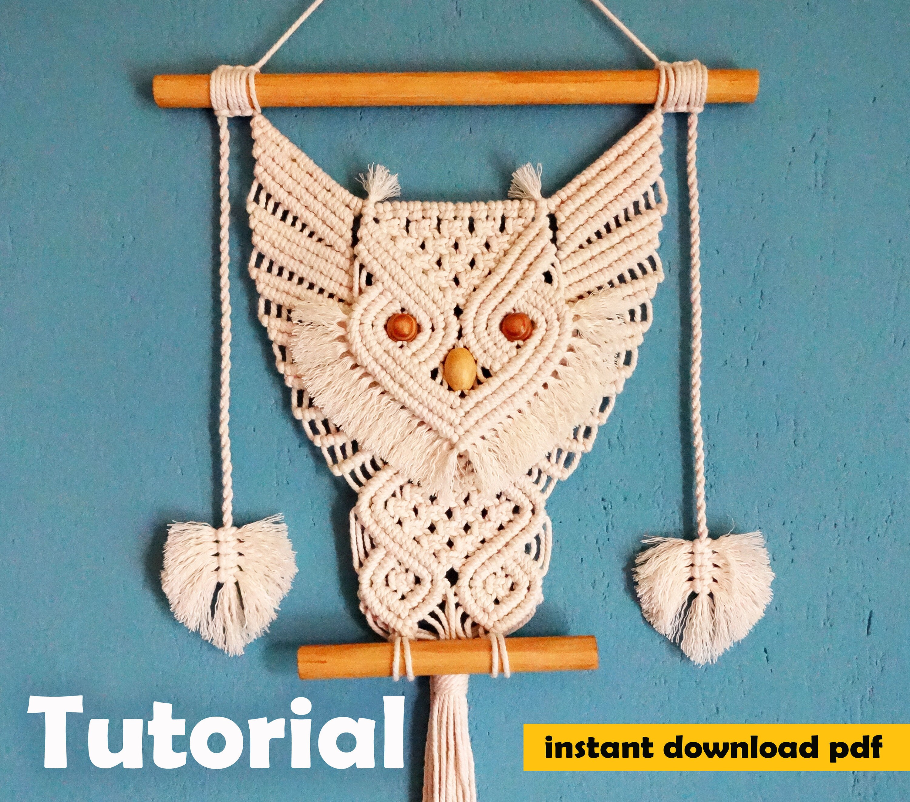 Macrame Wall Hanging Pattern Macrame Owl Tutorial Macrame - Etsy Canada