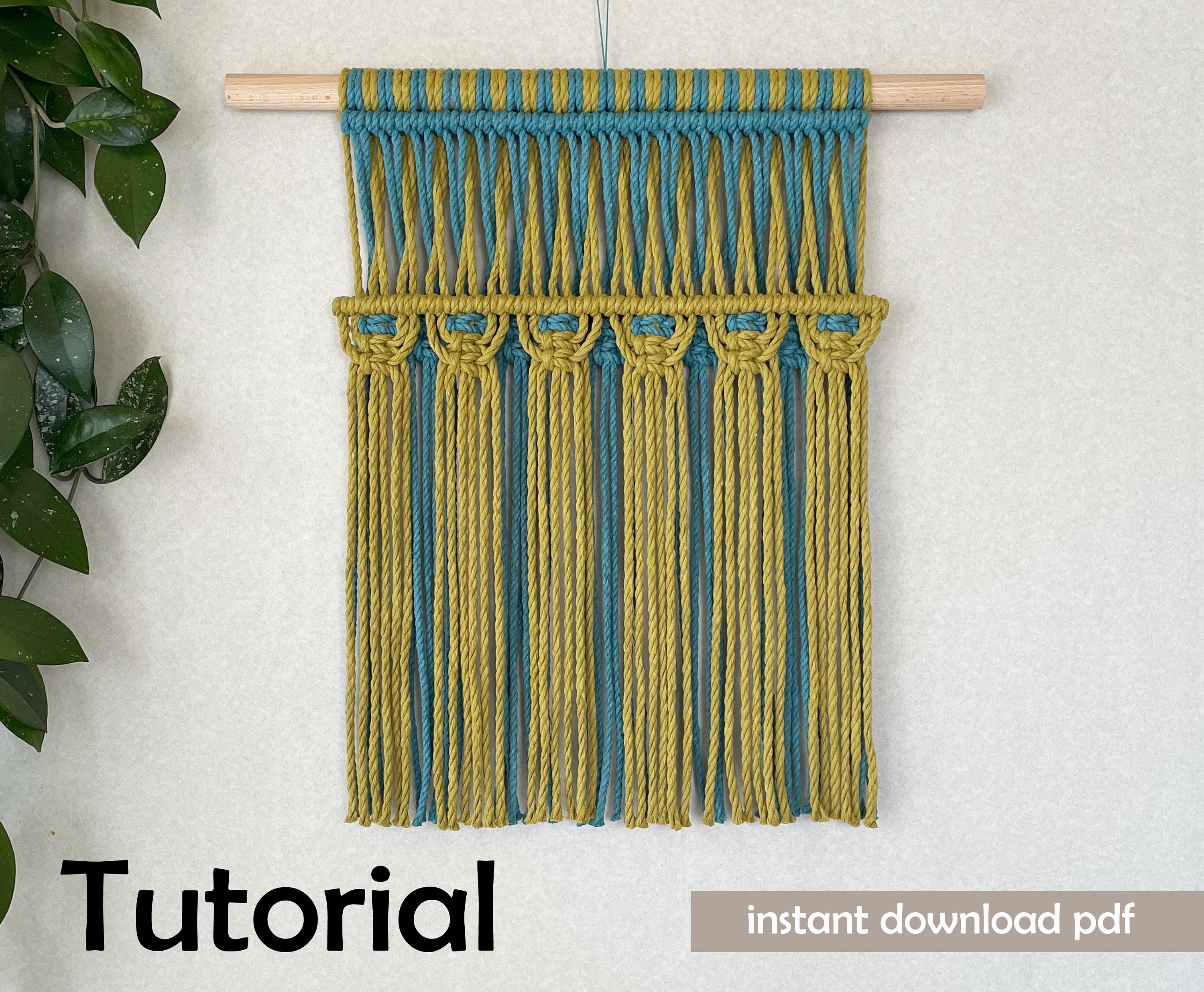 Macrame Wall Hanging Tutorial Macrame Wall Hanging Pattern - Etsy