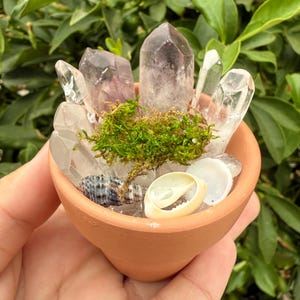DIY Healing Crystal Flower Pot Kit – Create Your Own Mini Planter With ...