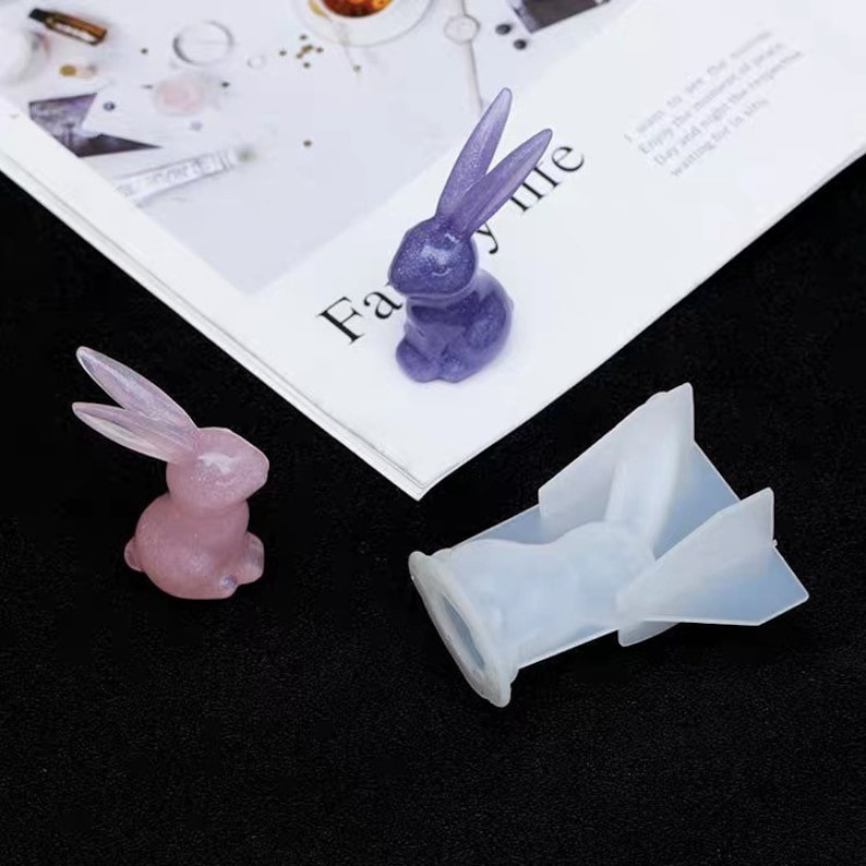 Long Ears Bunny Silicone Resin Mold Epoxy Resin Mold Manual - Etsy