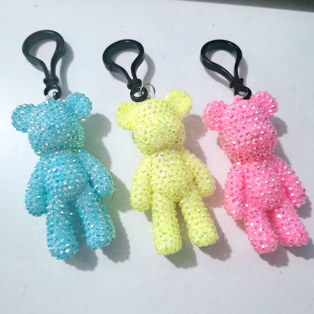 DIY Diamond Painting Rhinestone Bear Making Kit Keychain - Etsy