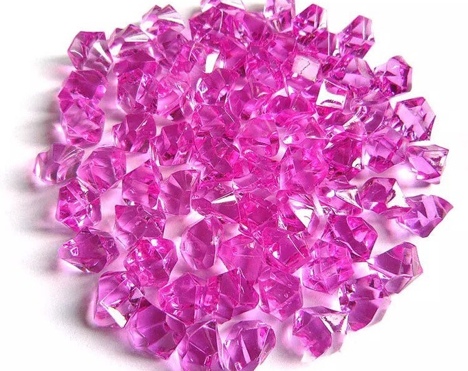 50 Gram Crystal Clear Acrylic Lucite Plastic Stone Faux Fake Gemstones ...