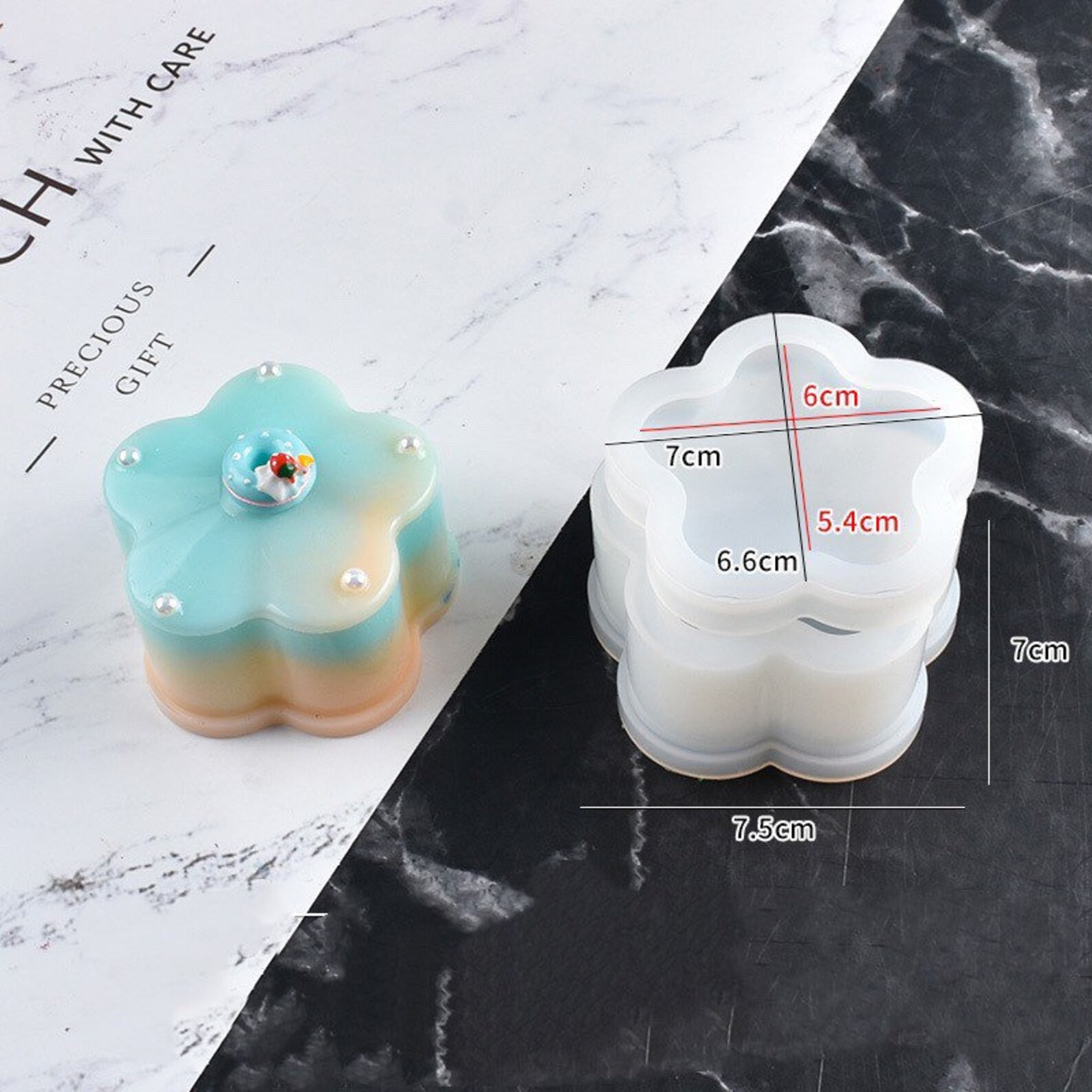 Storage Box Silicone Mold, Hexagonal Box Mold, Jewelry Box Mold ...