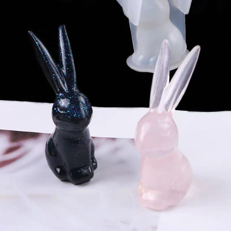 Long Ears Bunny Silicone Resin Mold Epoxy Resin Mold Manual DIY Craft ...
