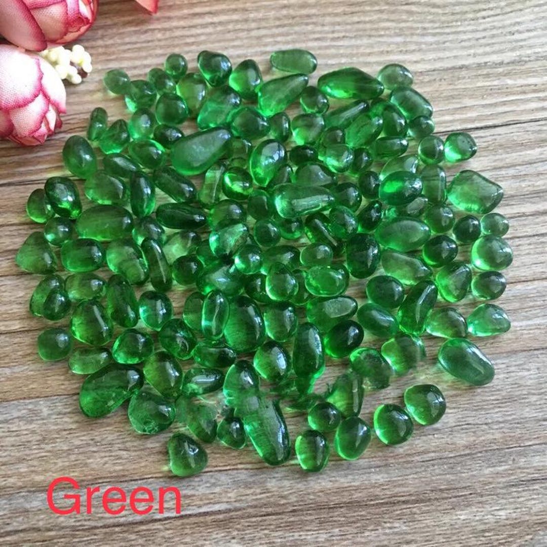 100g Mix Color Glass Chips Tumbled Glass Rock for Jewelry Making Gem ...