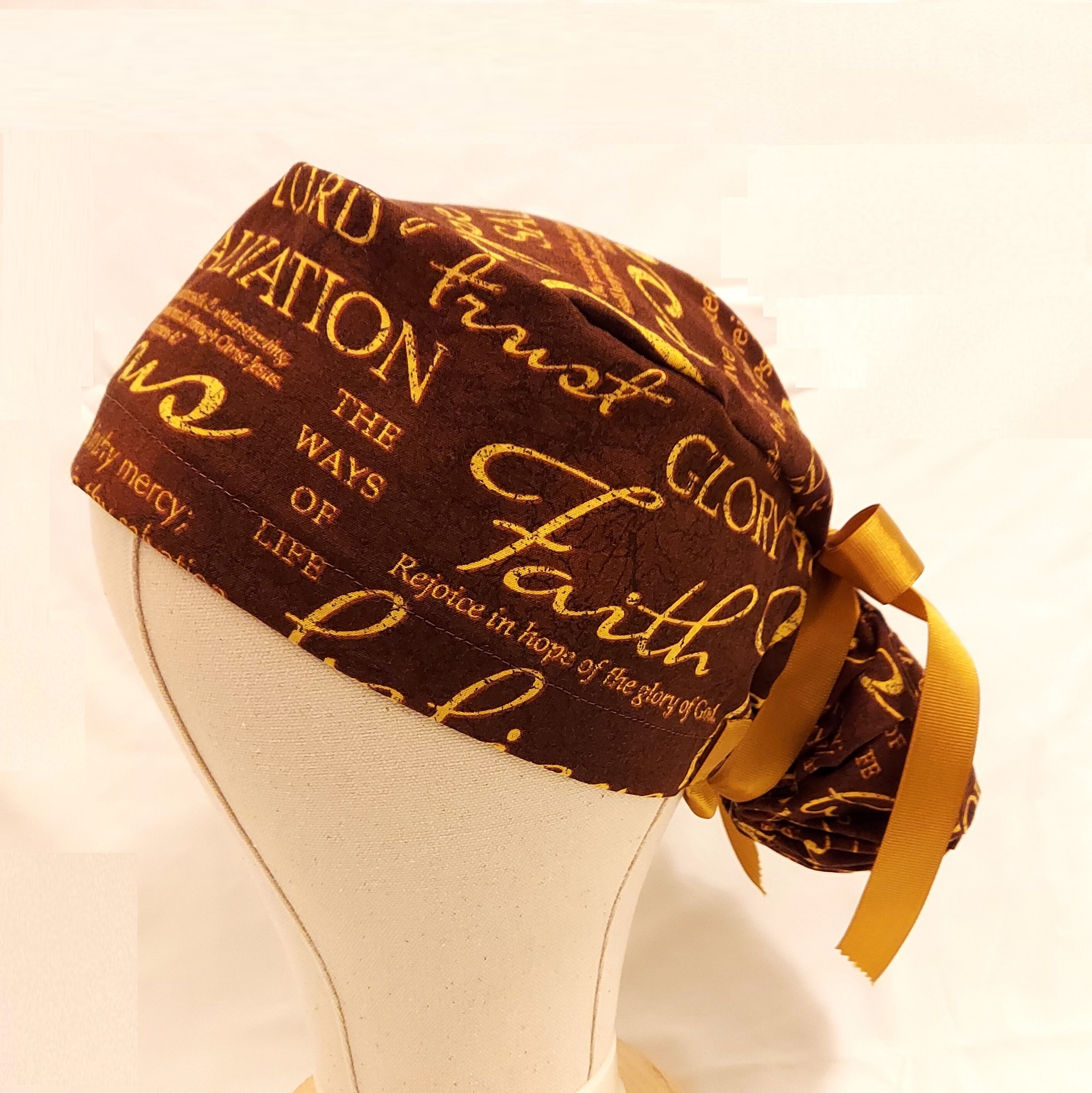 Christian Faith Ponytail Scrub Cap Custom Order Options: 3 Different ...