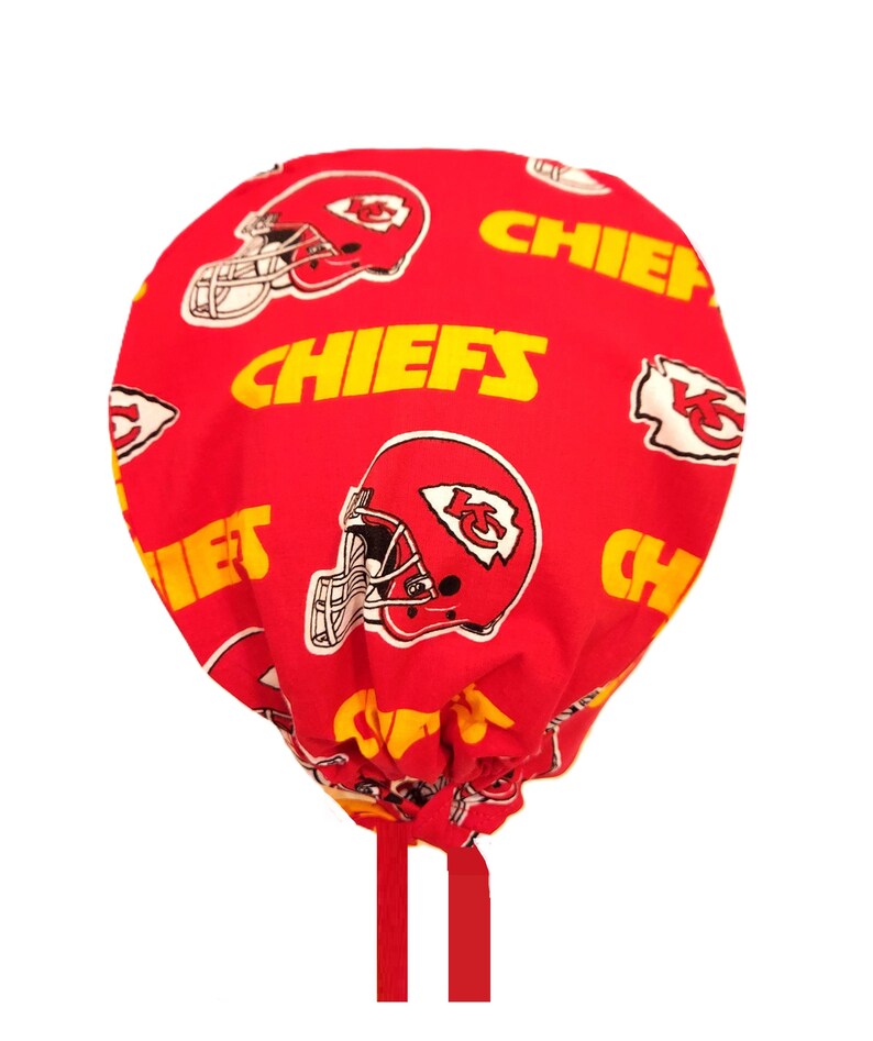 KC Chiefs Scrub Cap - Wear With Rim Folded up or Unfolded + Adjustable ...