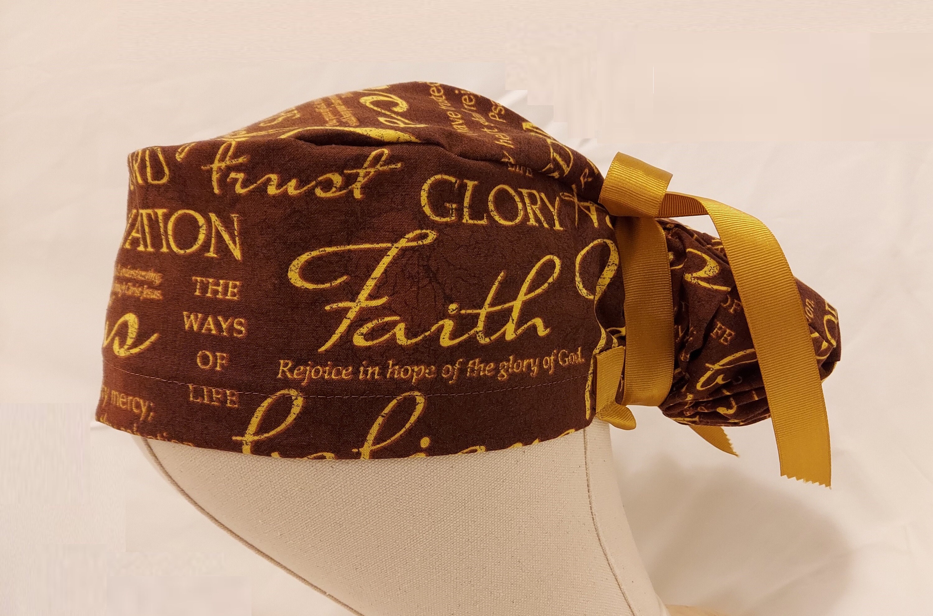 Christian Faith Ponytail Scrub Cap Custom Order Options: 3 Different ...