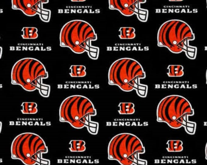 Cincinnati Bengals Fabric - 100% Cotton Fabric - Limited Pieces ...