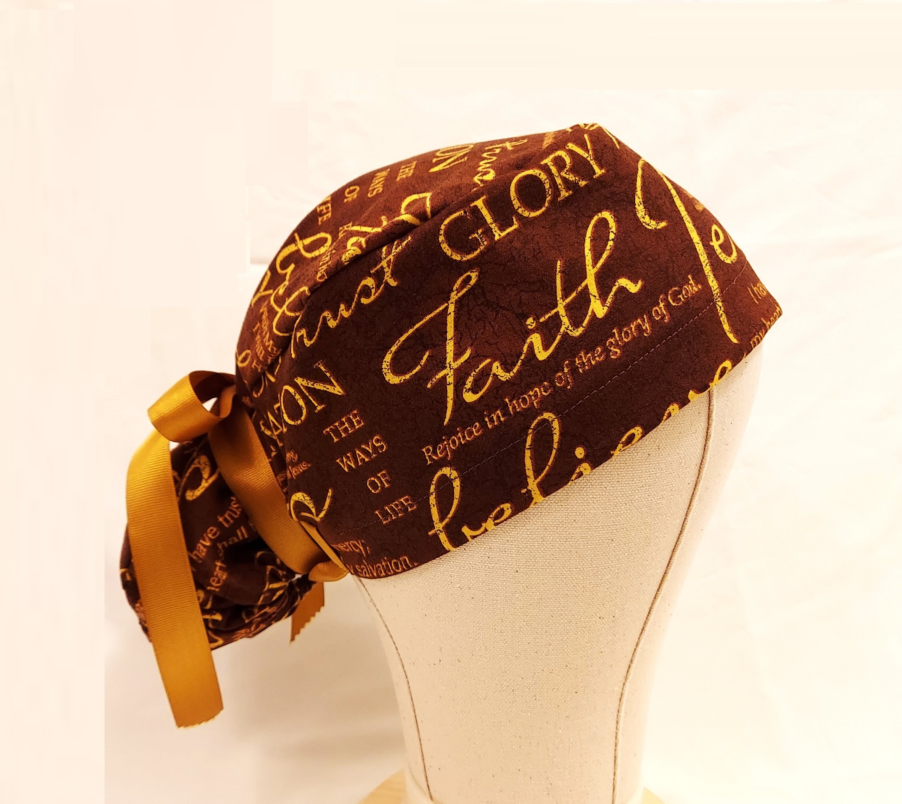 Christian Faith Ponytail Scrub Cap Custom Order Options: 3 Different ...