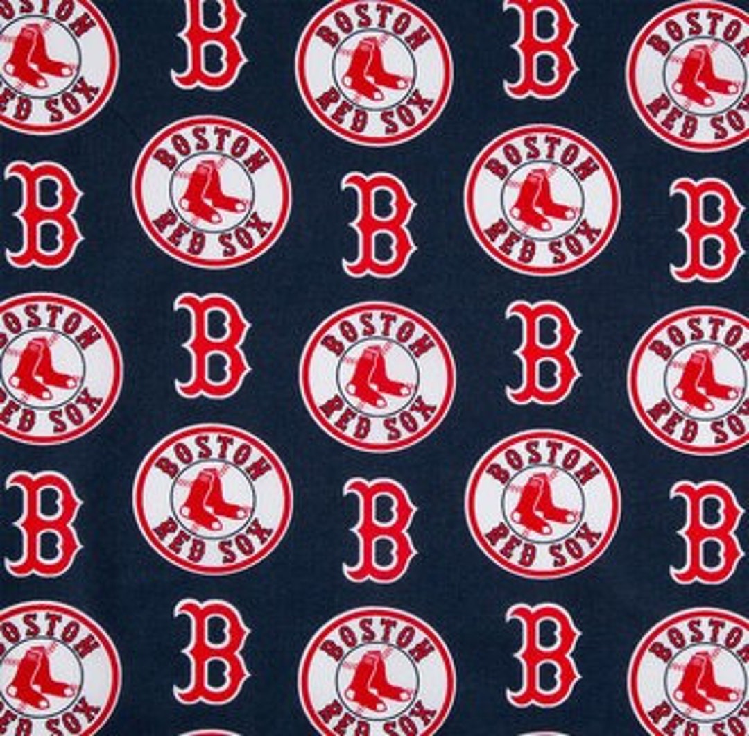 100% Cotton Fabric - Boston Red Sox Fabric - Limited Pieces Available ...