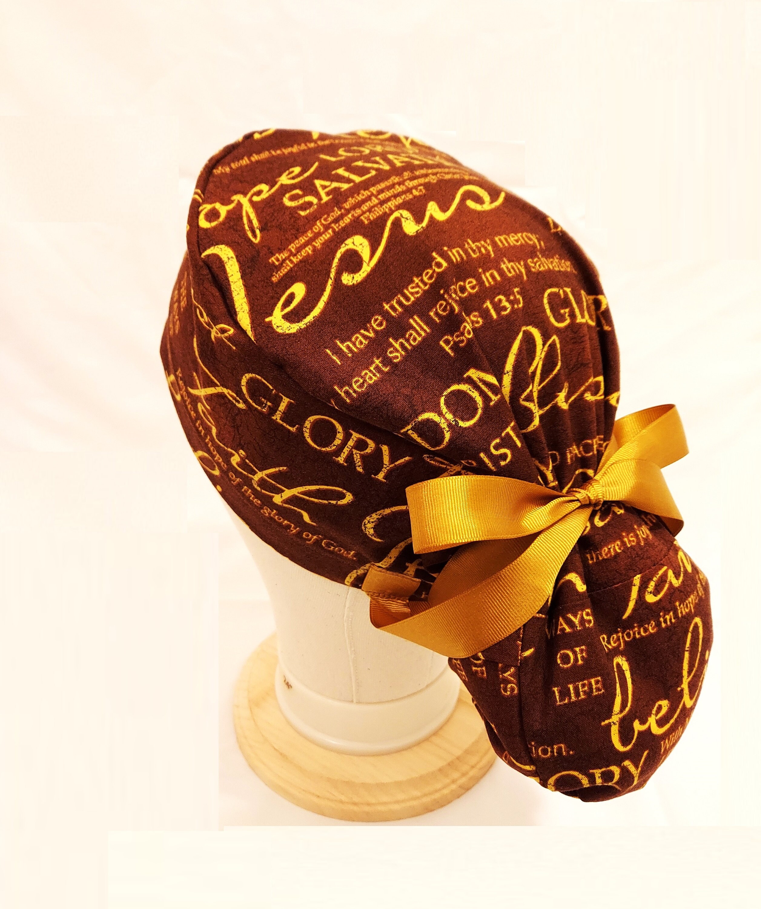 Christian Faith Ponytail Scrub Cap Custom Order Options: 3 Different ...