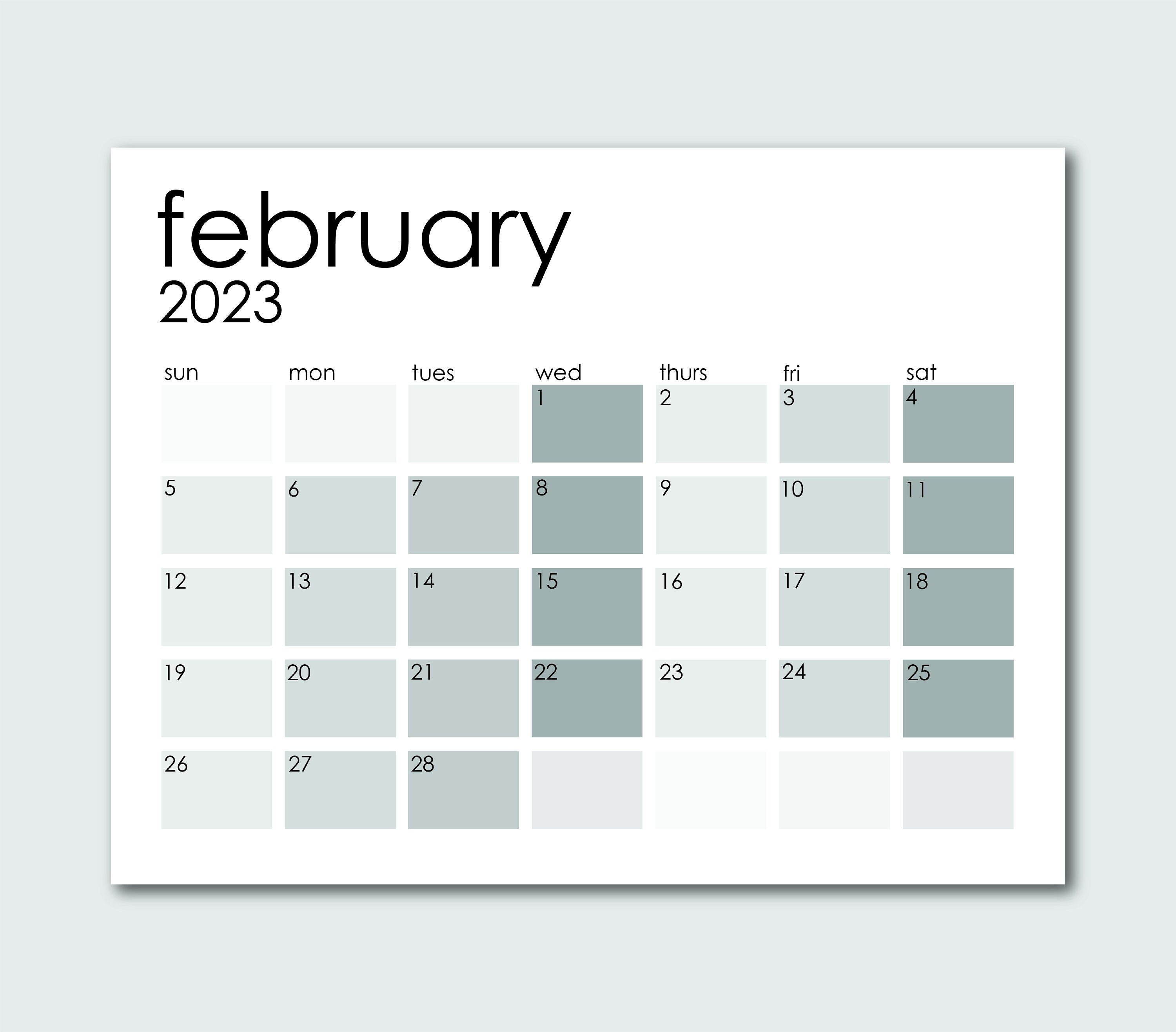 2022-2023 Monthly Calendar, Printable Calendar, Digital Calendar ...