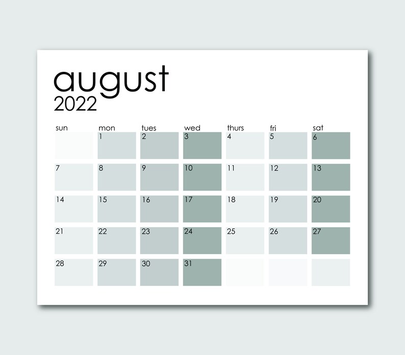 2022-2023 Monthly Calendar, Printable Calendar, Digital Calendar ...