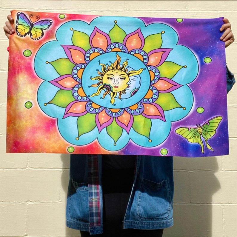 Sun and Moon Mandala Tapestries - Etsy