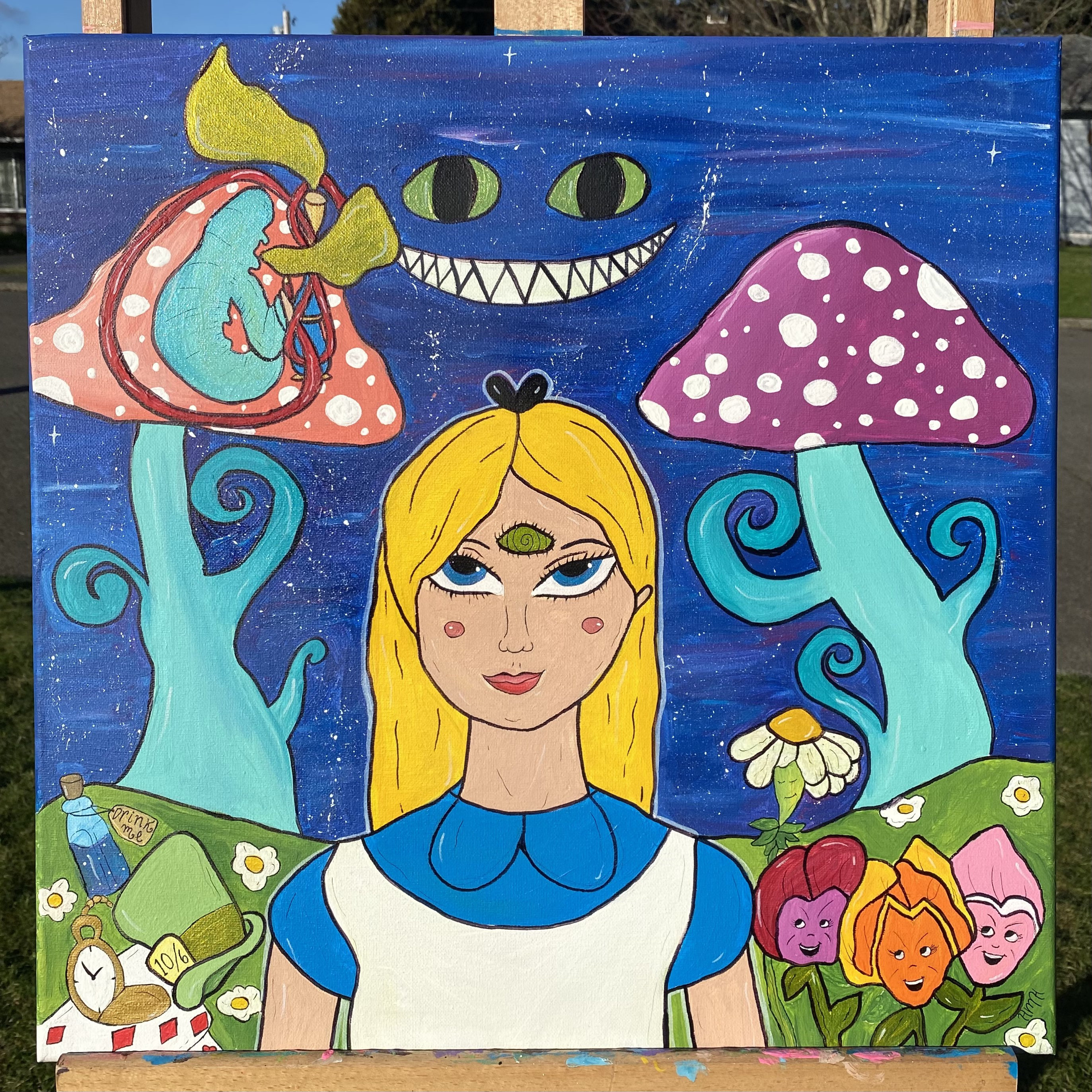 Trippy Alice In Wonderland Drawing