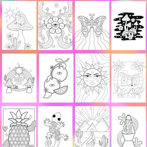 Groovy Coloring Book 2 - Etsy