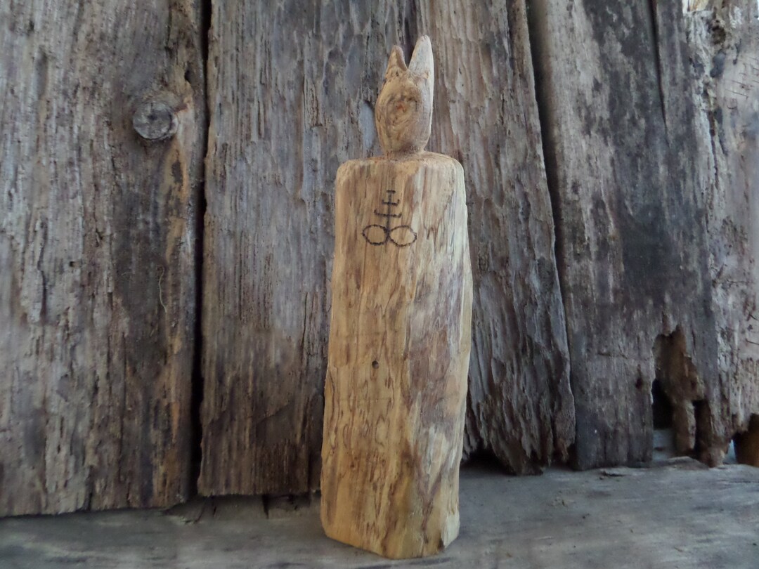 Pagan Doll, Pagan Altar, Demon Doll, Wooden Doll, Pagan Toy, Black ...