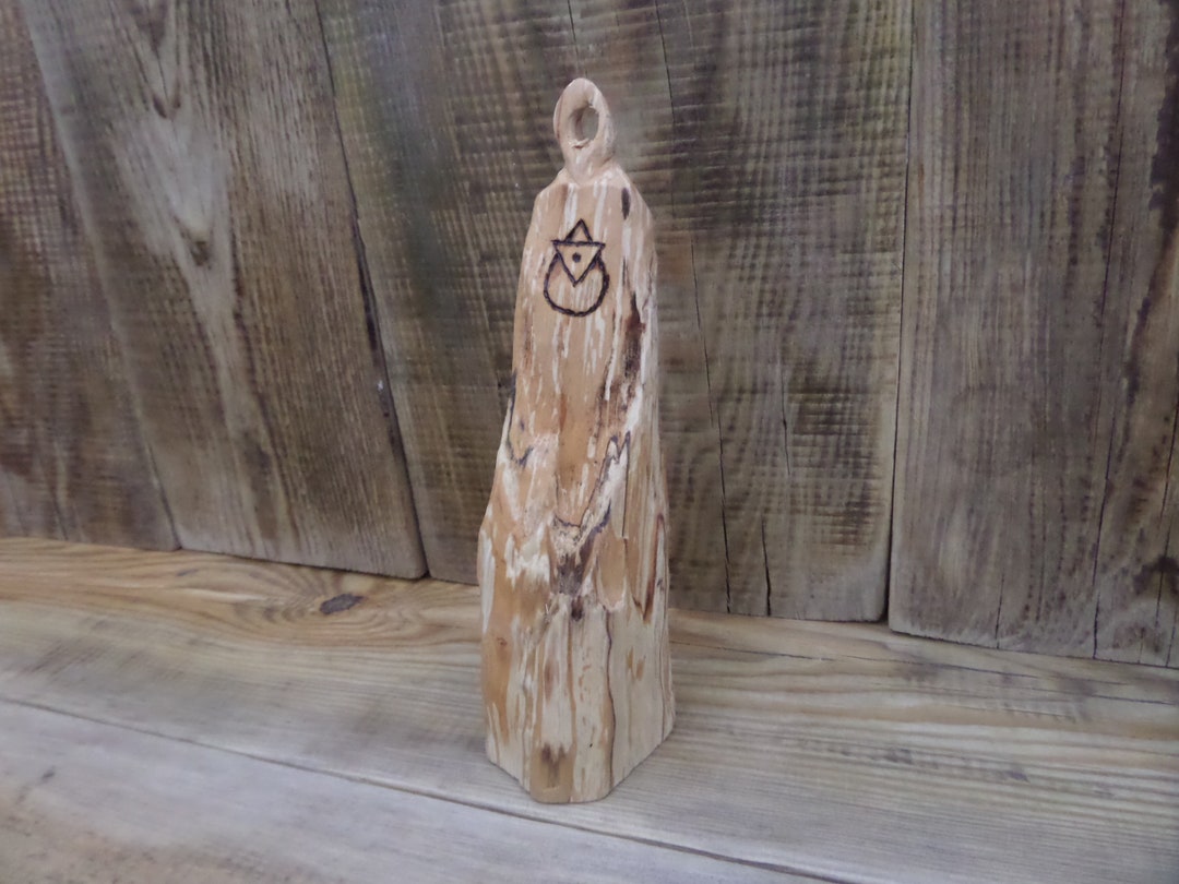 Handcrafted Wooden Spirit Figurine, Unique Pagan Symbol, Wiccan Altar ...
