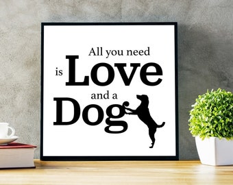 Dog Quote PRINTABLE Wall Art - Pet Print DIGITAL DOWNLOAD - Animal ...