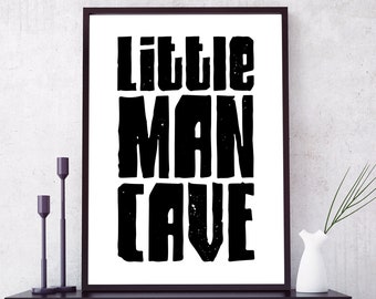 Little Man Cave Stencil by Studior12 Craft DIY Kid's Room Home Decor ...