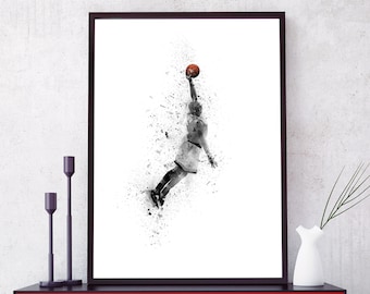 Basketball Dunk PRINTABLE Poster Gift for NBA Fan DIGITAL | Etsy