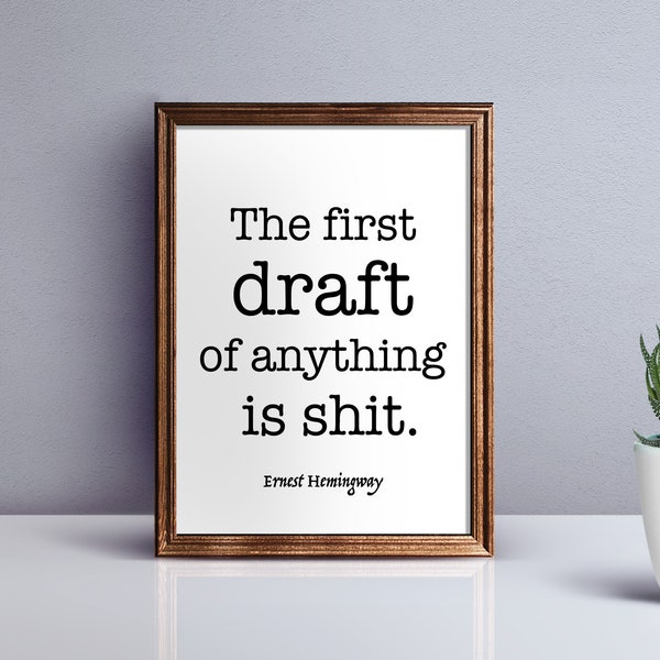 First Draft Wall Art - Etsy