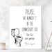 Downstairs Toilet PRINTABLE Poster Funny Restroom Sign | Etsy