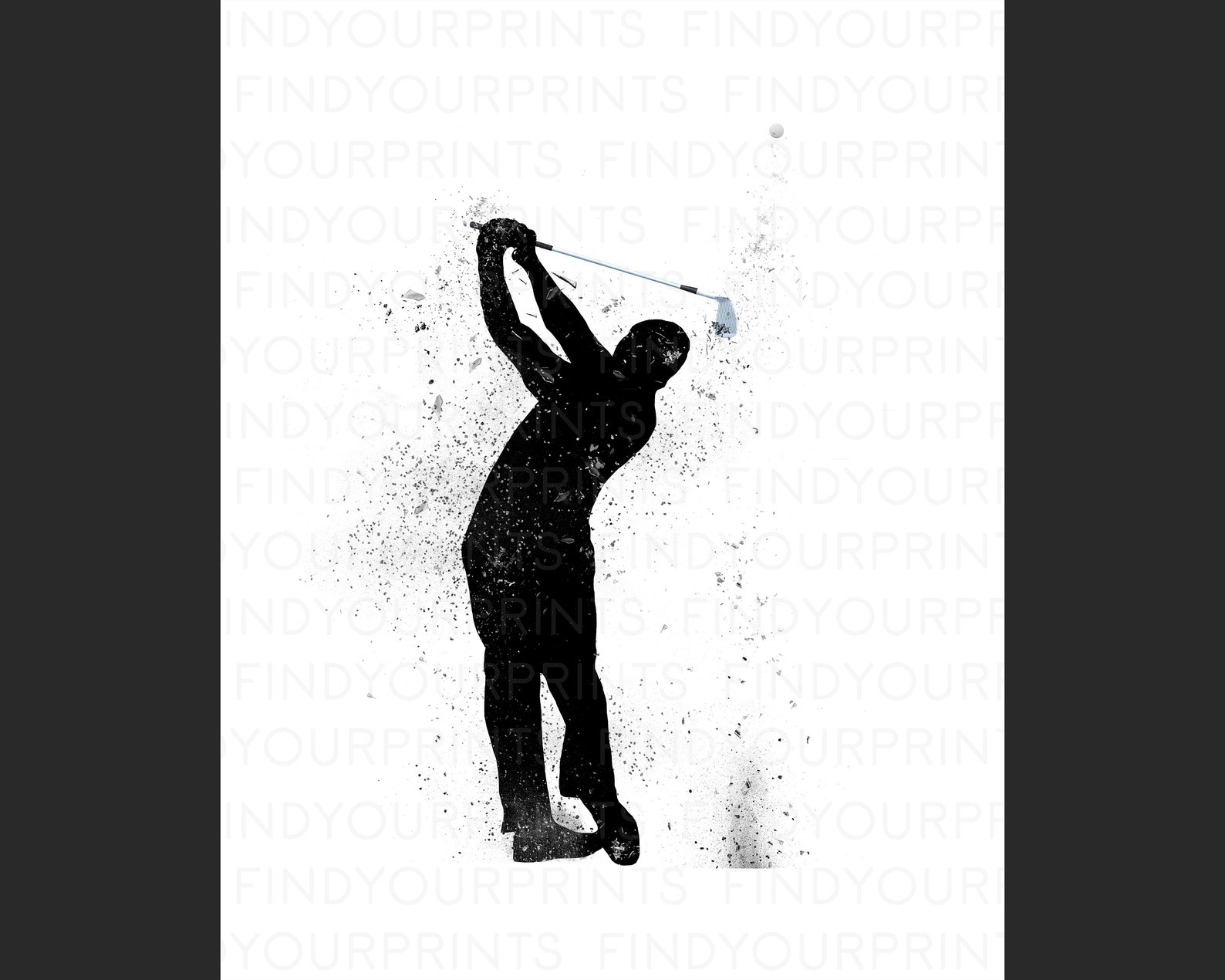 Golf Swing DIGITAL DOWNLOAD Wall Art PRINTABLE Golfer Print | Etsy