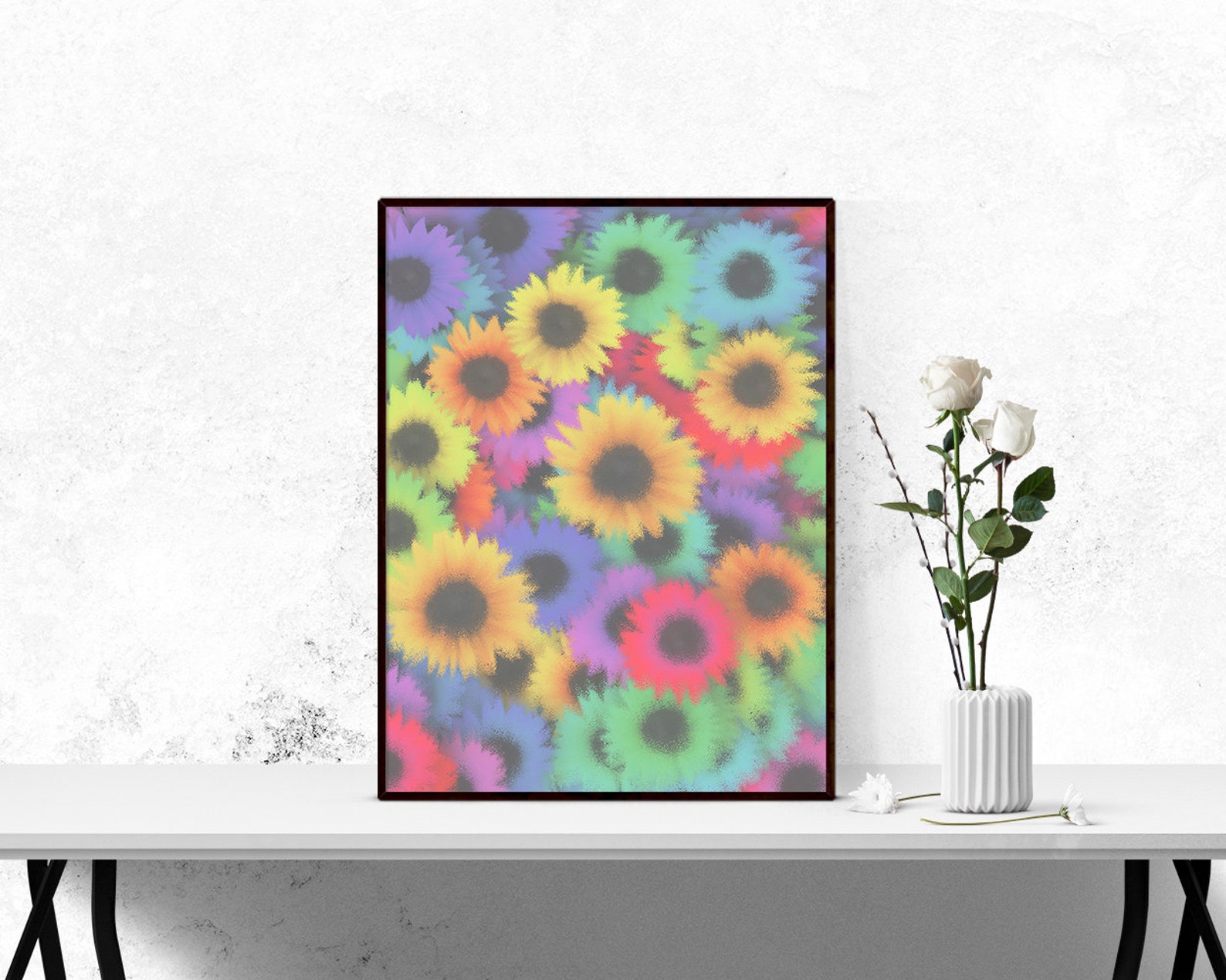 Flower Power PRINTABLE Wall Art Hippie Decor DIGITAL | Etsy
