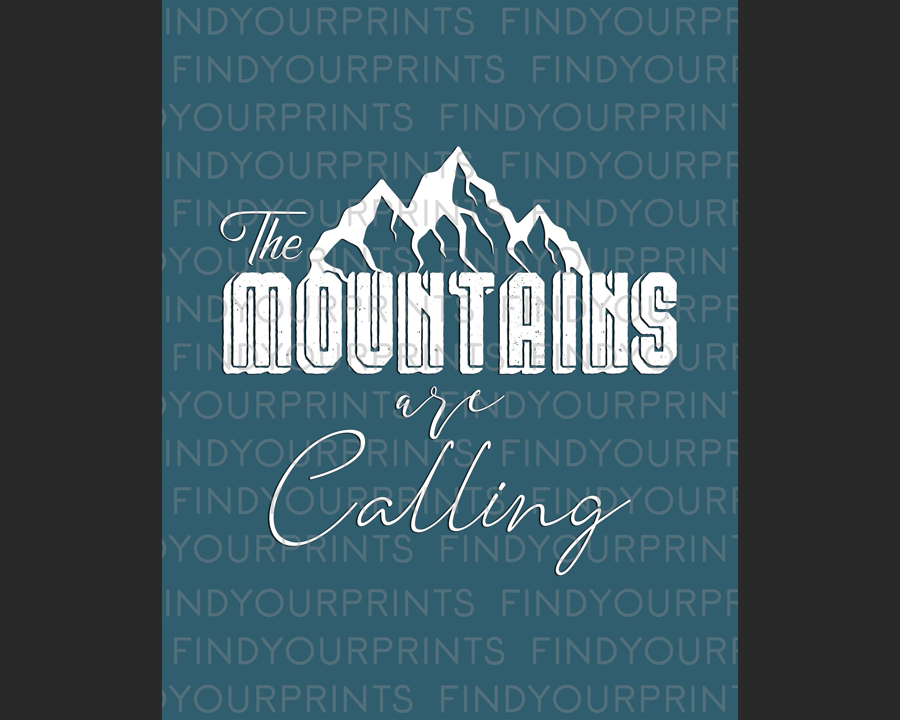 The Mountains Are Calling PRINTABLE Wall Art Explorer Print - Etsy