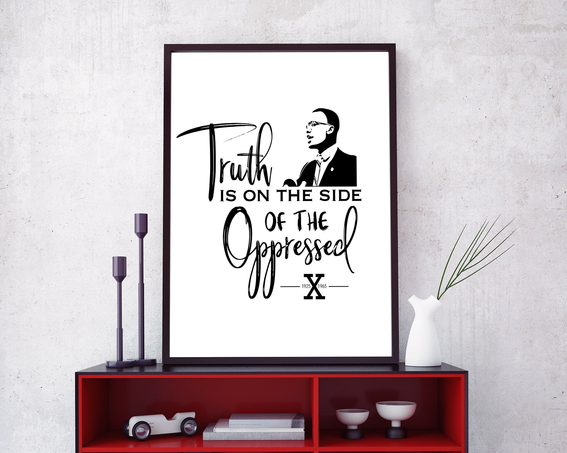 Malcolm X PRINTABLE Poster - Malcolm Little DIGITAL DOWNLOAD Wall Art ...