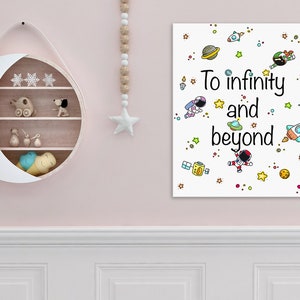 To Infinity and Beyond PRINTABLE Wall Art - Space Nursery Decor ...