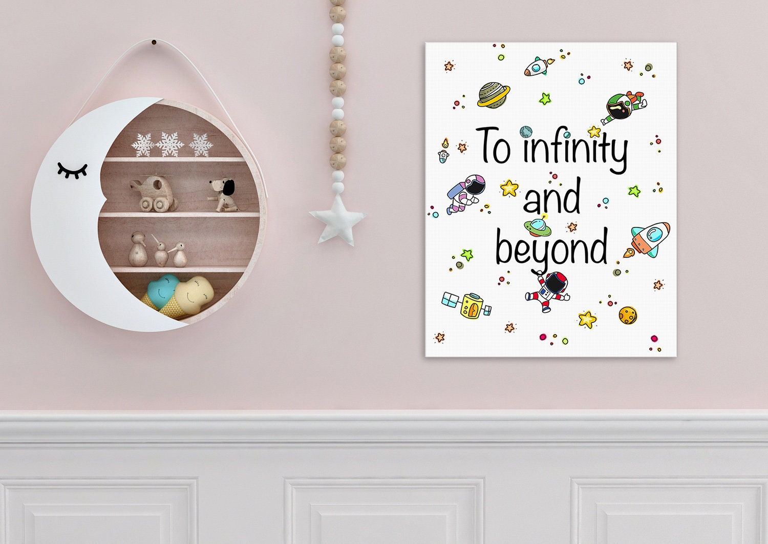 To Infinity and Beyond PRINTABLE Wall Art - Space Nursery Decor ...