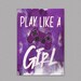 Girl Gamer PRINTABLE Wall Art - Gamer Room Decor DIGITAL DOWNLOAD ...