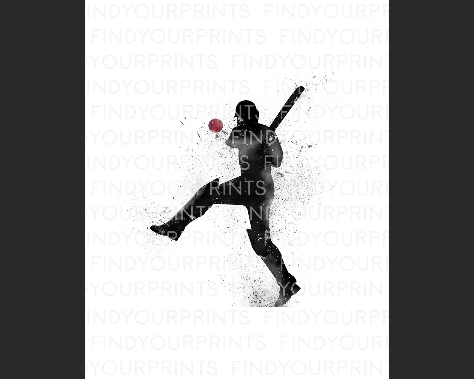 Cricket DIGITAL Download Wall Art - Batsman PRINTABLE Poster - Gift for ...