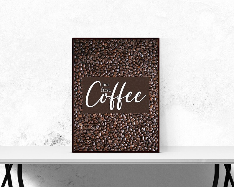 But First Coffee Print PRINTABLE Kitchen Wall Art DIGITAL - Etsy