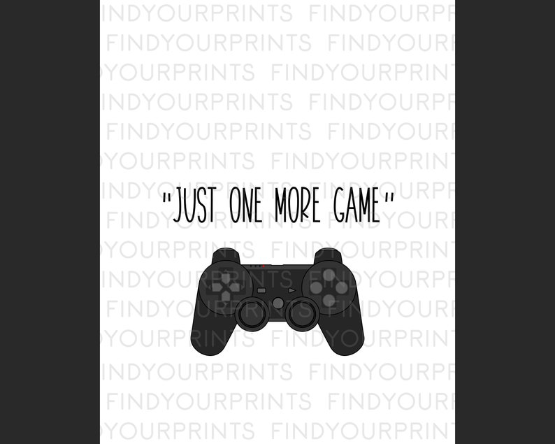 Gamer Poster PRINTABLE Wall Art Video Games Room Decor | Etsy