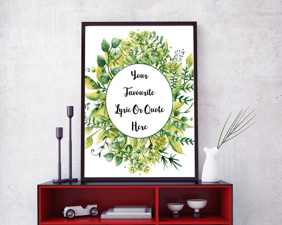 Custom Quote PRINTABLE Poster Personalized DIGITAL DOWNLOAD | Etsy