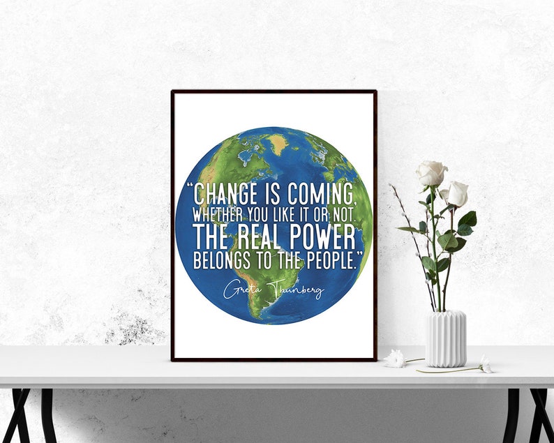 Climate Change Poster PRINTABLE Young Activist Art DIGITAL | Etsy