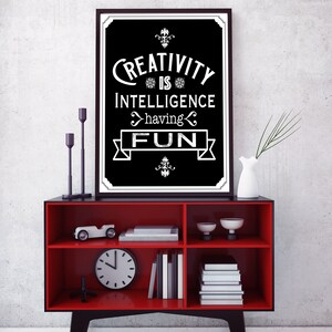 Creativity PRINTABLE Poster - DIGITAL DOWNLOAD Wall Art Quote Print ...