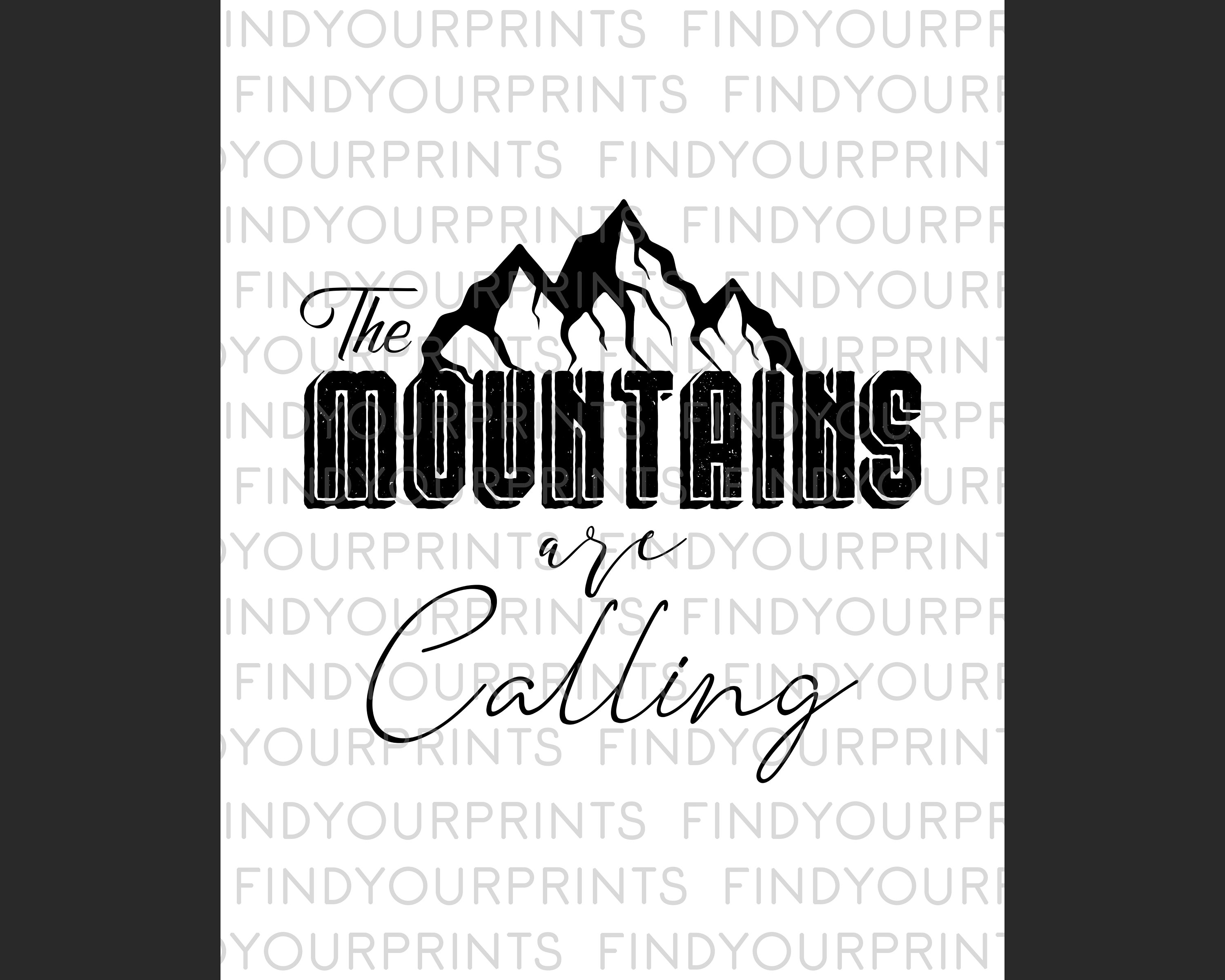 The Mountains Are Calling PRINTABLE Wall Art Explorer Print - Etsy