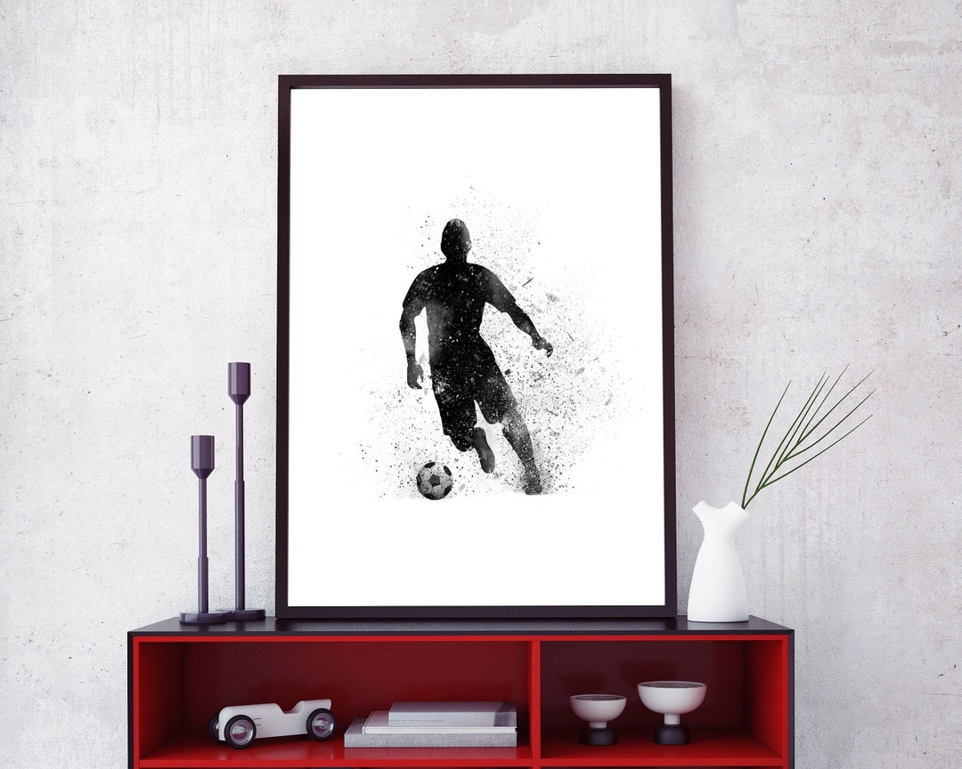 Soccer Poster PRINTABLE Wall Art DIGITAL DOWNLOAD Football Player Print ...