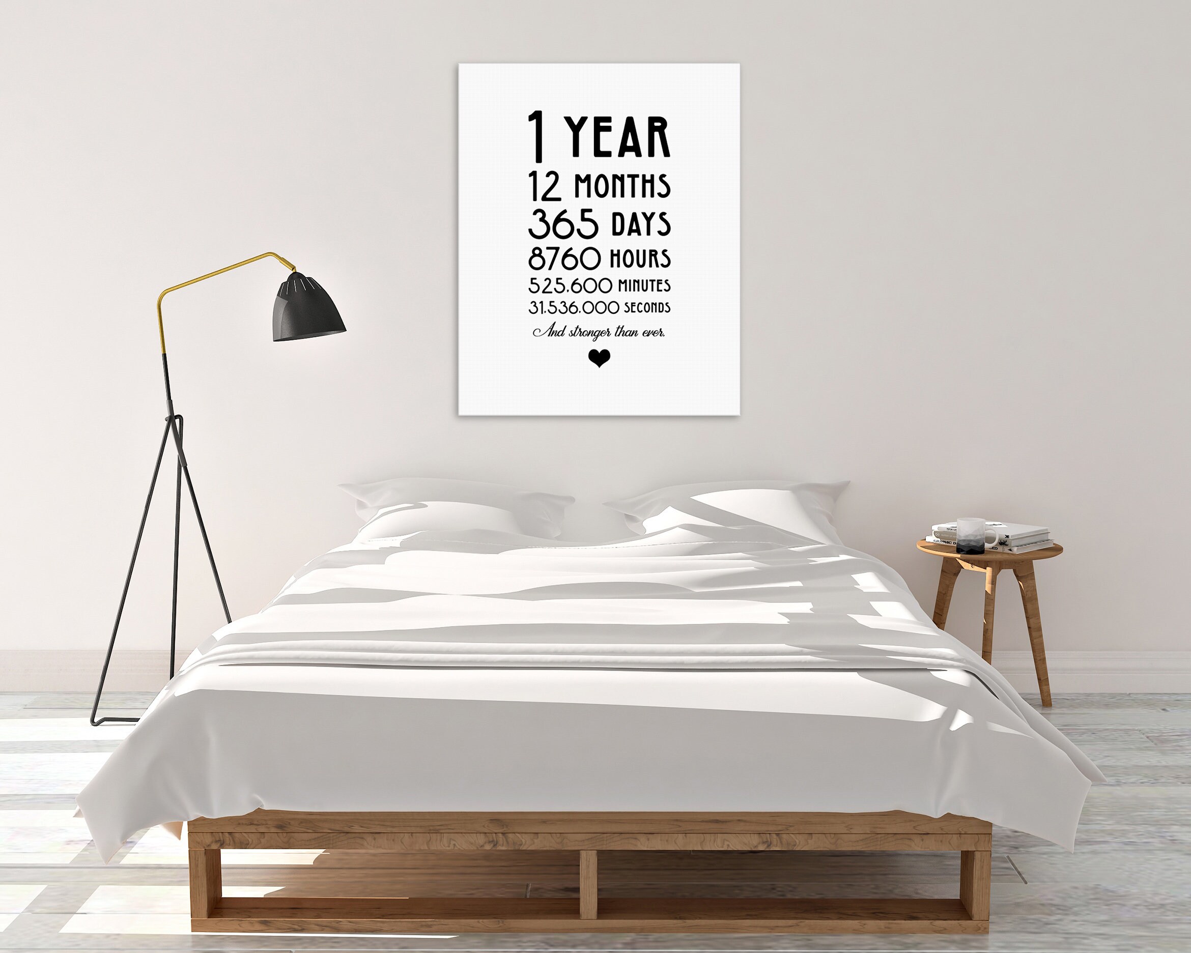 Paper Anniversary Gift PRINTABLE Wall Art - First Wedding Anniversary ...