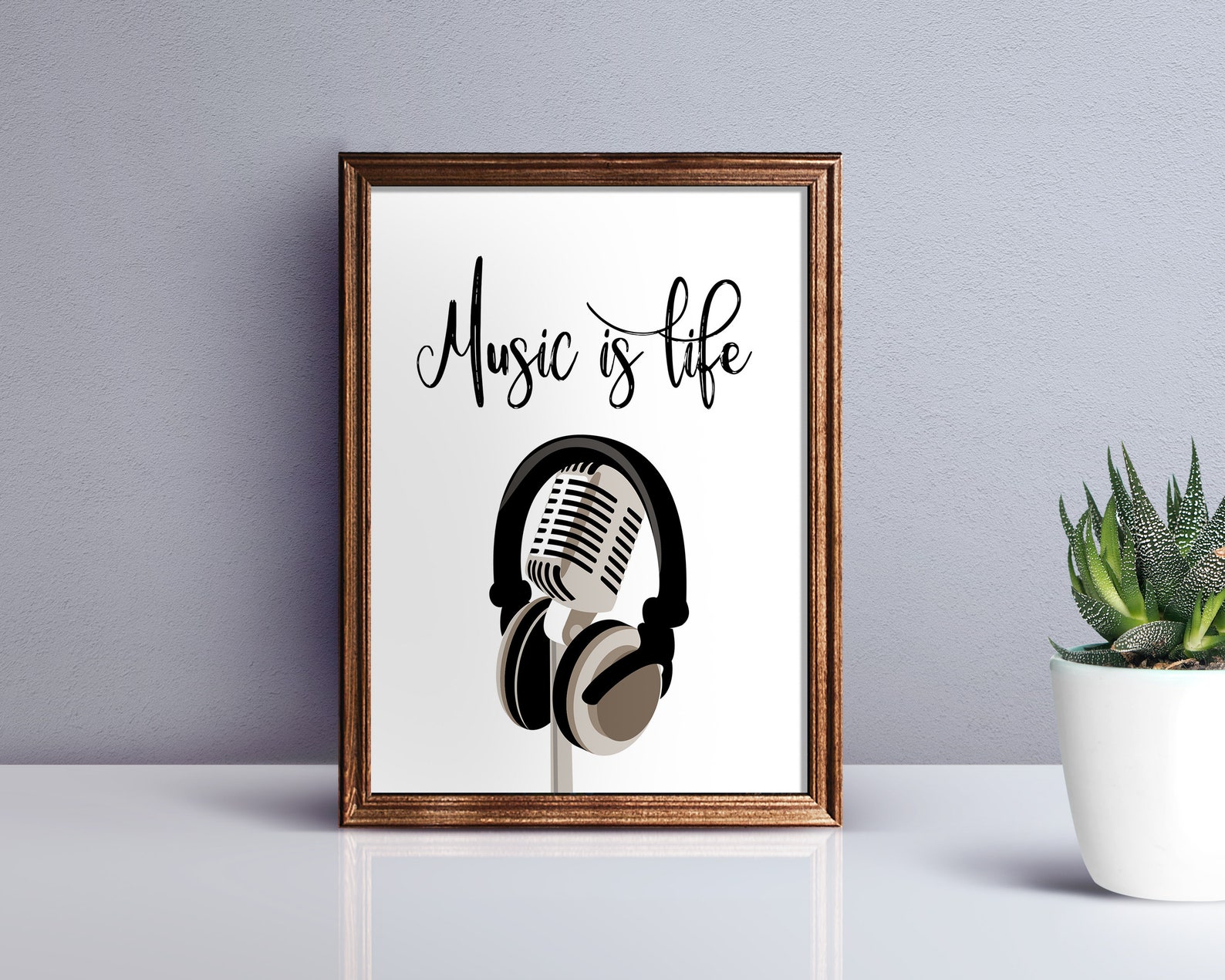 Music is Life Poster PRINTABLE Wall Art DIGITAL Download | Etsy