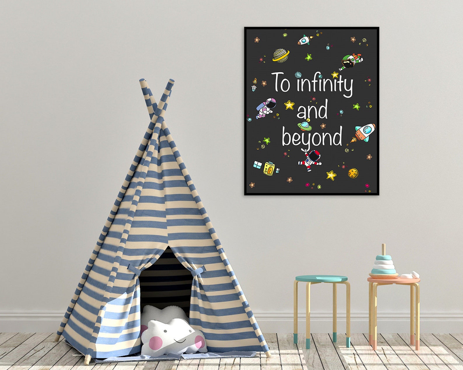 To Infinity and Beyond PRINTABLE Wall Art - Space Nursery Decor ...
