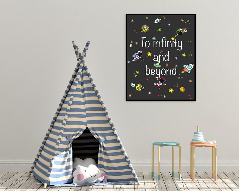 To Infinity and Beyond PRINTABLE Wall Art - Space Nursery Decor ...