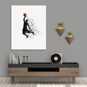 Basketball Dunk Poster Print - Gift for NBA Fan - Bedroom Wall Art ...